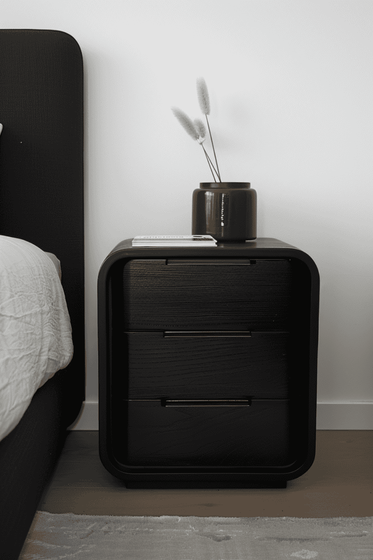 5 Minimalist Black Nightstand Ideas You'll Love - Kelsey Kooima